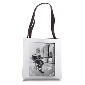 dolly parton in the studio tote bag