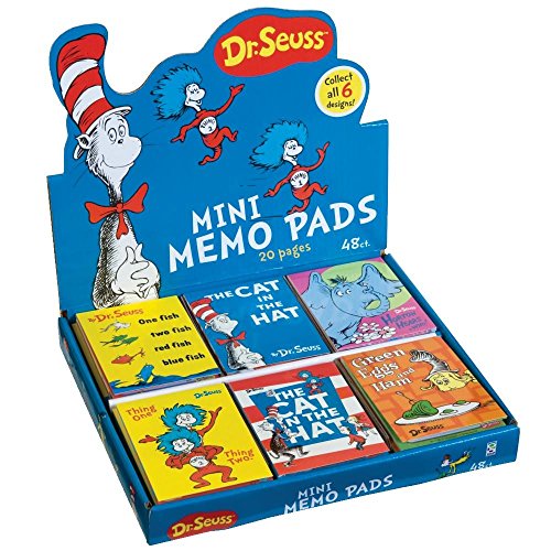 Raymond Geddes Dr Seuss Mini Memo Pad (Pack of 48) & 66869 Dr Seuss Assorted Bookmarks for Kids (Pack of 50)