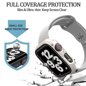 [12 Pack] Case Compatible with Apple Watch 44mm SE 2 Series 6 5 4 SE with Tempered Glass Screen Protector, HASDON Hard PC Bumper Overall Shockproof Protective Cover for iWatch 44mm Accessories