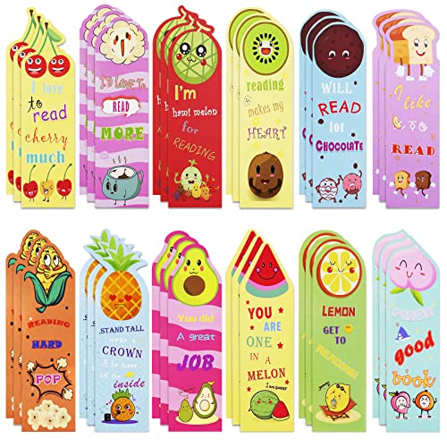 36 Pcs Scented Bookmarks for Kids, Fruit Bookmarks Scratch and Sniff Bookmarks Fruitmarks Bookmarks for Kids Bulk