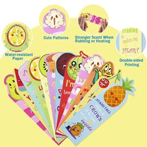 36 Pcs Scented Bookmarks for Kids, Fruit Bookmarks Scratch and Sniff Bookmarks Fruitmarks Bookmarks for Kids Bulk