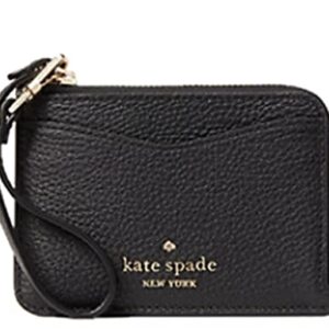 Kate Spade New York Leila Leather Card Holder Wristlet, Black