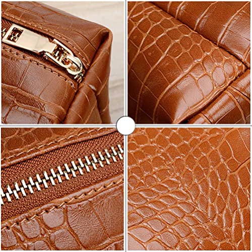 Composite Bags for Women Summer Beach Bags Female Casual Tote Luxury Handbags Designer Transparent Clear Handbags (Brown)