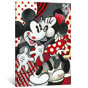 liinh mickey and minnie are enjoying each other’s company poster decorative painting canvas wall art living room posters bedroom painting 16x24inch(40x60cm)