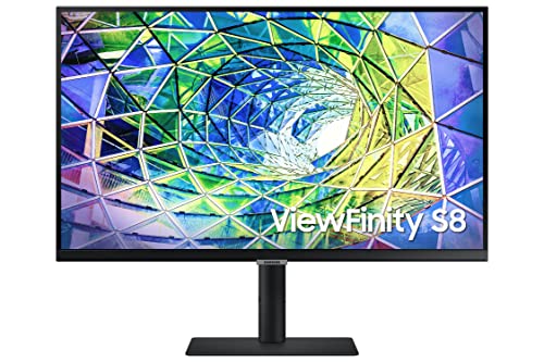 SAMSUNG S80A Computer Monitor, 27 Inch 4K , Vertical , USB C , HDR10 (1 Billion Colors), Built-in Speakers (LS27A800UNNXZA)