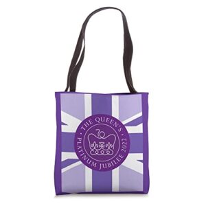 british queen’s platinum jubilee 1952 – 2022 elizabeth ii tote bag