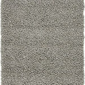 Rugs.com - Über Cozy Solid Shag Collection Rug – 3' 3 x 5' 3 Cloud Gray Shag Rug Perfect for Entryways, Kitchens, Breakfast Nooks, Accent Pieces