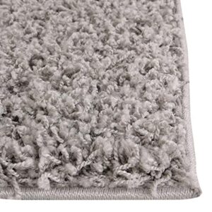 Rugs.com - Über Cozy Solid Shag Collection Rug – 3' 3 x 5' 3 Cloud Gray Shag Rug Perfect for Entryways, Kitchens, Breakfast Nooks, Accent Pieces