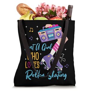 Cool Roller Skating Skate Girl 1970S Retro Tote Bag