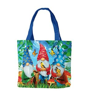 briarwood lane gnome sweet gnome spring canvas tote bag 14.5″ x 15″