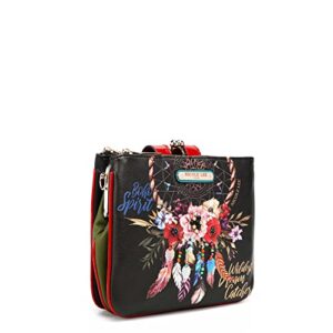 Nicole Lee Bohemian Black Kiss Lock Crossbody