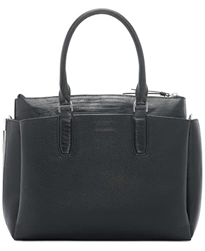 Calvin Klein Rita 2 in 1 Organizaional Satchel, Black/Silver