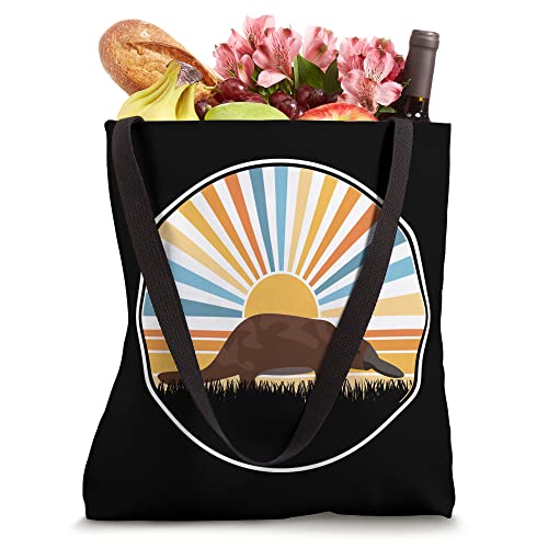 Platypus - Sunset Retro Animal Wildlife Mammal Zoo Cute Tote Bag