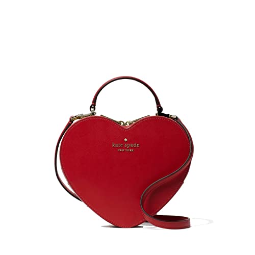 Kate Spade New York Love Shack Heart Purse Crossbody Handbag (Candied Cherry)