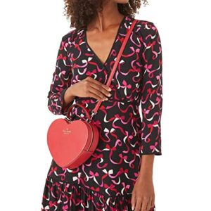 Kate Spade New York Love Shack Heart Purse Crossbody Handbag (Candied Cherry)