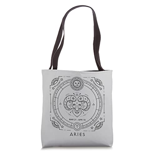 Aries Astrological Zodiac Sign The Ram Graphic Tote Bag