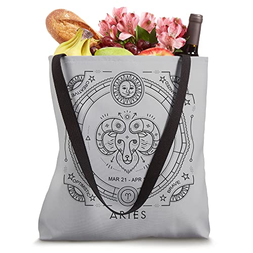 Aries Astrological Zodiac Sign The Ram Graphic Tote Bag