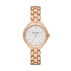 kate spade new york morningside three-hand rose gold-tone stainless steel watch (model: ksw1738)