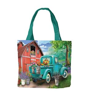 briarwood lane farm in spring canvas tote bag 14.5″ x 15″