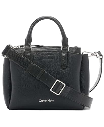 Calvin Klein Rita 2 in 1 Organizaional Mini Bag Crossbody, Black/Silver