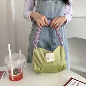 Ulisty Women/Girls Small Corduroy Underarm Bag Fashion Cute Shoulder Bag Mini Hobo Bag Casual Handbag blue