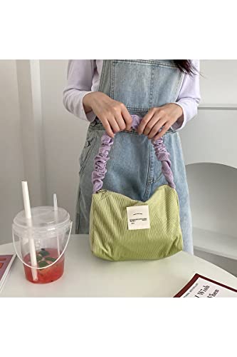 Ulisty Women/Girls Small Corduroy Underarm Bag Fashion Cute Shoulder Bag Mini Hobo Bag Casual Handbag blue