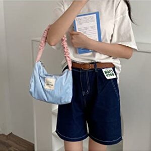 Ulisty Women/Girls Small Corduroy Underarm Bag Fashion Cute Shoulder Bag Mini Hobo Bag Casual Handbag blue