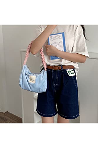 Ulisty Women/Girls Small Corduroy Underarm Bag Fashion Cute Shoulder Bag Mini Hobo Bag Casual Handbag blue