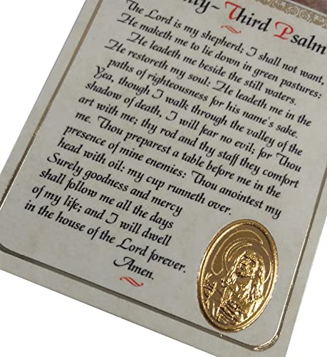 Psalm 23 Bookmark - with The Lord's Prayer | 3 Psalms 23 The Lord is My Shepherd Bookmark, Scripture Prayer Card Set | Total 4 Items