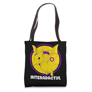 interadactyl intersex pterodactyl lgbtq gay pride month tote bag