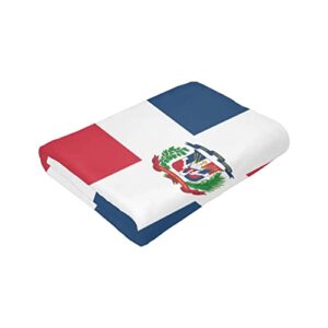 Flag of The Dominican Republic Blanket Printed Flannel Throw Blanket 50"X40" Anti-Pilling Blanket Bed Sofa Living Room Bedroom