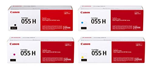 Canon Genuine 055 High Yield 4-Color Complete Toner Cartridge Set (CRG055HYCMYK)