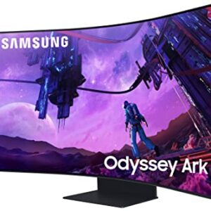 SAMSUNG Odyssey Ark 55-Inch Curved Gaming Screen, 4K UHD 165Hz 1ms (GTG) Quantum Mini-LED Gamer Monitor w/Cockpit Mode, Sound Dome Technology, Multi View, HDR10+ (S55BG970NN) 2022