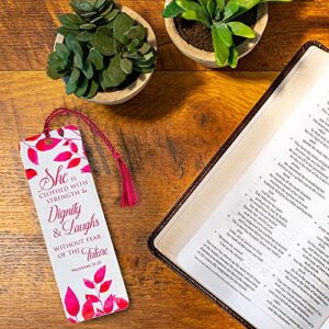 Proverbs 31 Woman 2 x 6 Glossy Paper Bookmark with Tassel Pack 12