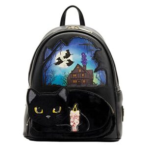 loungefly disney hocus pocus binx pocket womens double strap shoulder bag purse