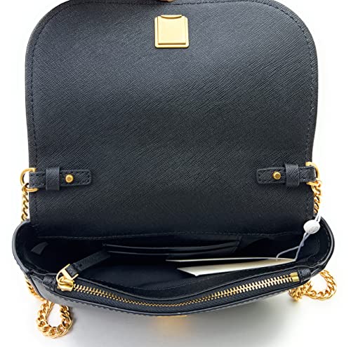 Tory Burch Emerson Top Handle Women's Saffiano Leather Crossbody Bag (Black)