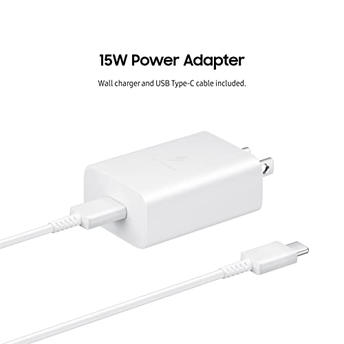 SAMSUNG 15W Wall Charger Type C (USB-C Cable Included), White