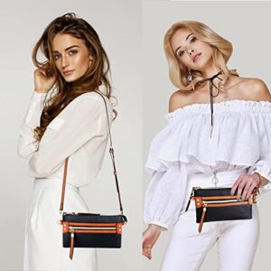 ACNFS Crossbody Bag Shoulder bags for Women, Small Handbag Leather Wristlet Clutch Cellphone Wallet with 2 Detachable Straps