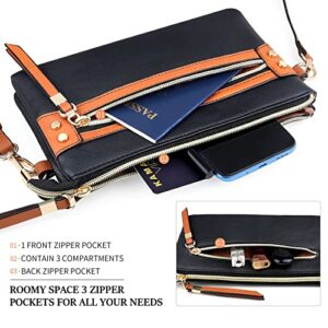 ACNFS Crossbody Bag Shoulder bags for Women, Small Handbag Leather Wristlet Clutch Cellphone Wallet with 2 Detachable Straps