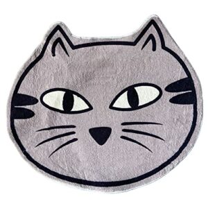 vbfgrt cute cartoon cat animal shape plush rugs bedroom comfortable home decor door mat interesting 31×27