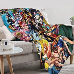 japanese anime cartoon throw blanket flannel soft cozy warm lightweight blanket for home bedding living room kids adults 80″x60″