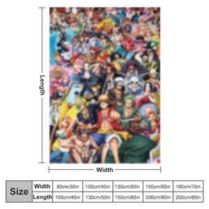 Japanese Anime Cartoon Throw Blanket Flannel Soft Cozy Warm Lightweight Blanket for Home Bedding Living Room Kids Adults 80"x60"