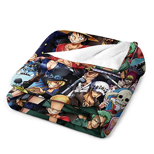 Japanese Anime Cartoon Throw Blanket Flannel Soft Cozy Warm Lightweight Blanket for Home Bedding Living Room Kids Adults 80"x60"