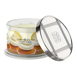 premium scented 4-wick candle, limoncello cupcake, homeworx by slatkin & co – 18 oz – long-lasting jar candle, 30-55 hours burn time – limoncello, sicilian lemons, candied lemons, & sparkling sugar