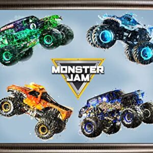 Monster Truck Posters For Boys Room - Set Of 5 Wall Art (UNFRAMED 8"x10") - Monster Truck Poster Prints, Boys Room Decor, Posters For Teen Boys Room, Boys Wall Decor, Boys Room Wall Decor, Kids Wall Art, Wall Art For Boys Bedroom