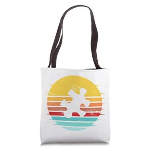 autism awareness sunset puzzle vintage 70s 80s 90s autism tote bag