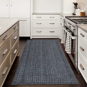 seavish laundry room mat washable rug 3’x5′ dark grey braided rugs farmhouse clearance bohemian decor bedroom indoor outdoor carpet for entryway kitchen living room