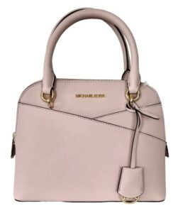 michael kors jet set medium logo dome satchel (powder blush)