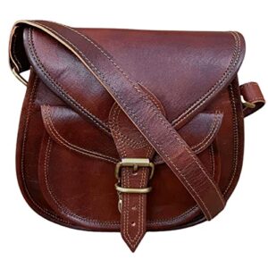 urban leather women’s crossbody shoulder sling bags genuine leather boho hippie satchel for teen girls handmade vintage travel cross body saddle bag wallet for women ladies handbag purses for her