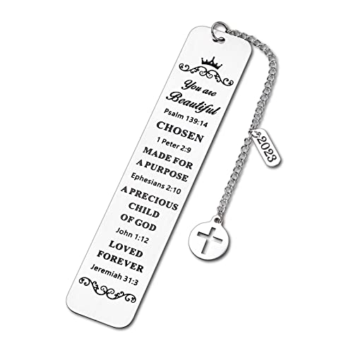 Christian Bookmark Gifts for Women Inspirational Religious Baptism Gifts for Friends Girls Daughter Book Lovers Birthday Christmas Bible Verse Gift for Sister Church Bulk Gifts Stocking Stuffers